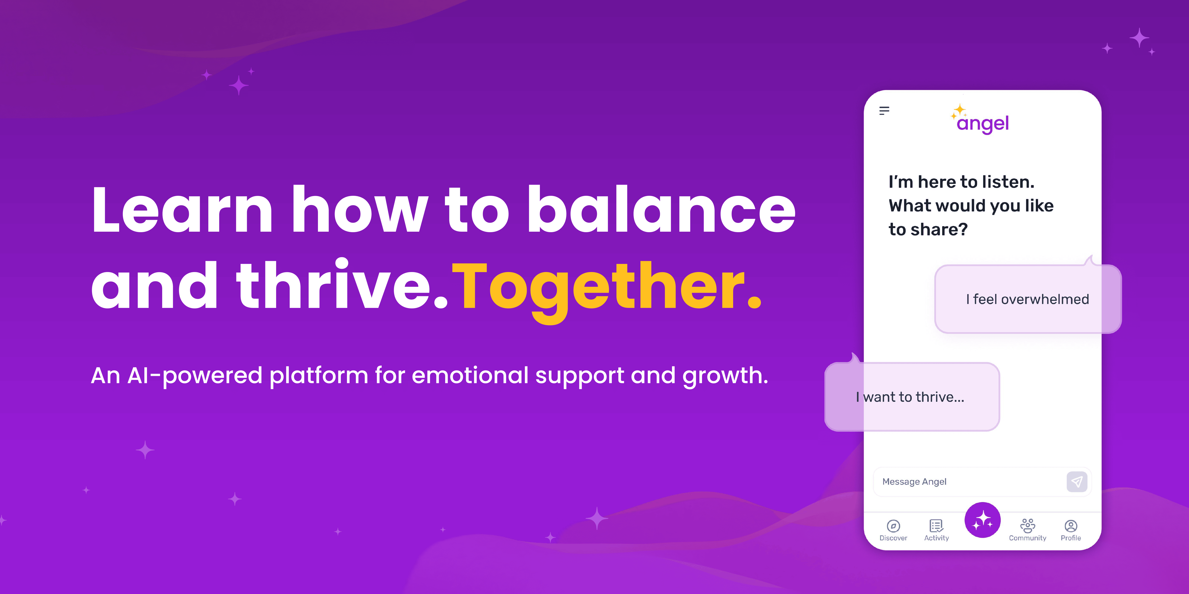 angel | Learn how to balance and thrive. Together.